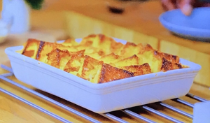 Ainsley Harriott lemon and white chocolate bread and butter pudding ...